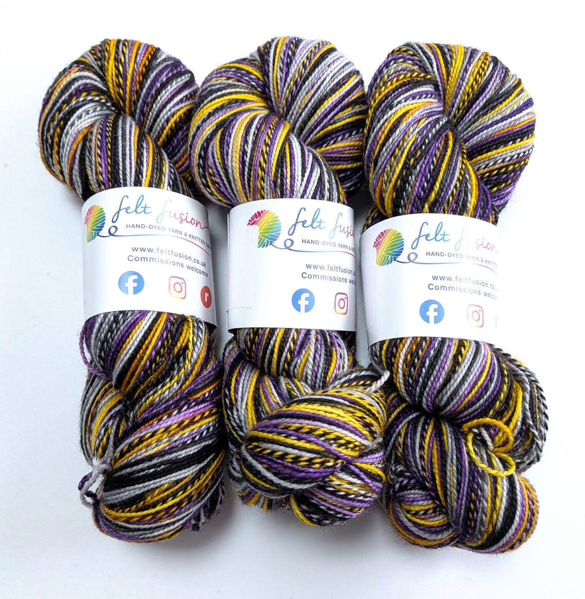 Nevermore on high twist superwash merino/nylon "Zebra" sock yarn ...