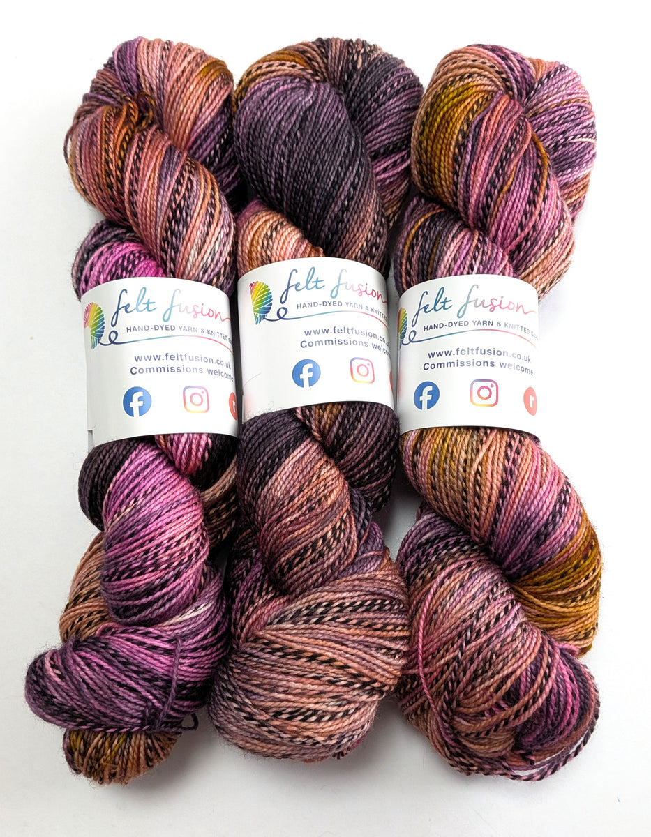 Frankenskein on high twist superwash merino/nylon "Zebra" sock yarn ...