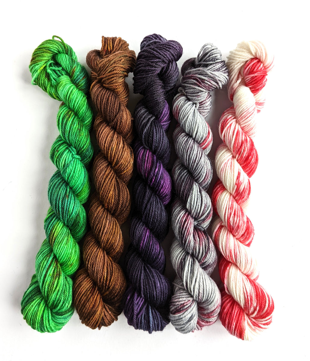 Holy Grail mini skeins. 5 x 20g - Felt Fusion